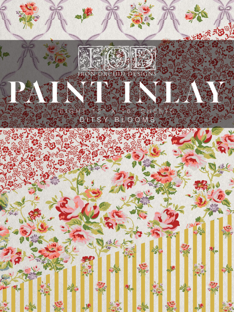 ditsy blooms | IOD paint inlay - Create Your Own Cozy